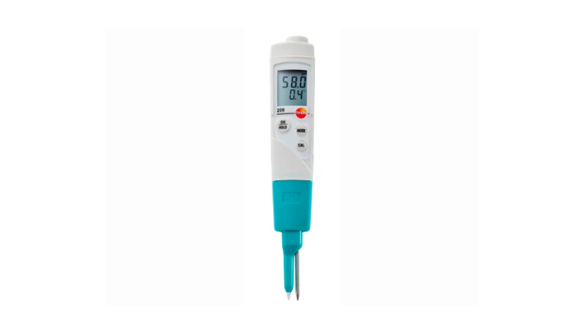 pH/temp. measur. instrument for semi-solid - testo 206 pH2 - Suchet System